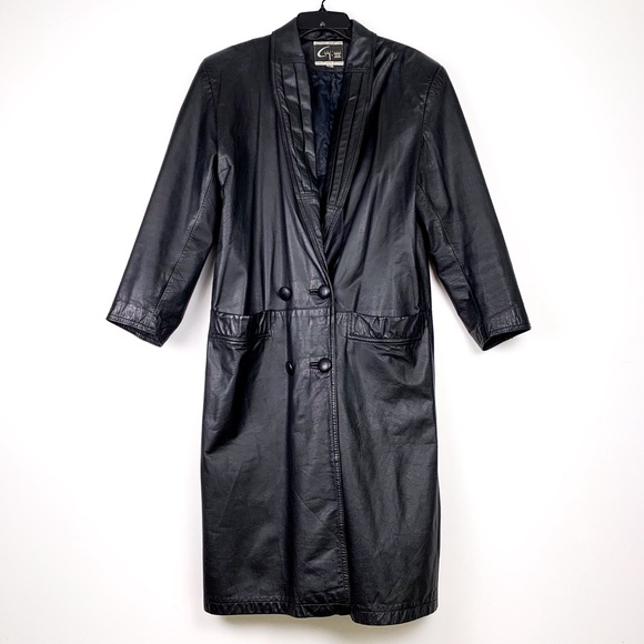 Vintage | Jackets & Coats | Vintage Leather Trench Coat By Giii By ...